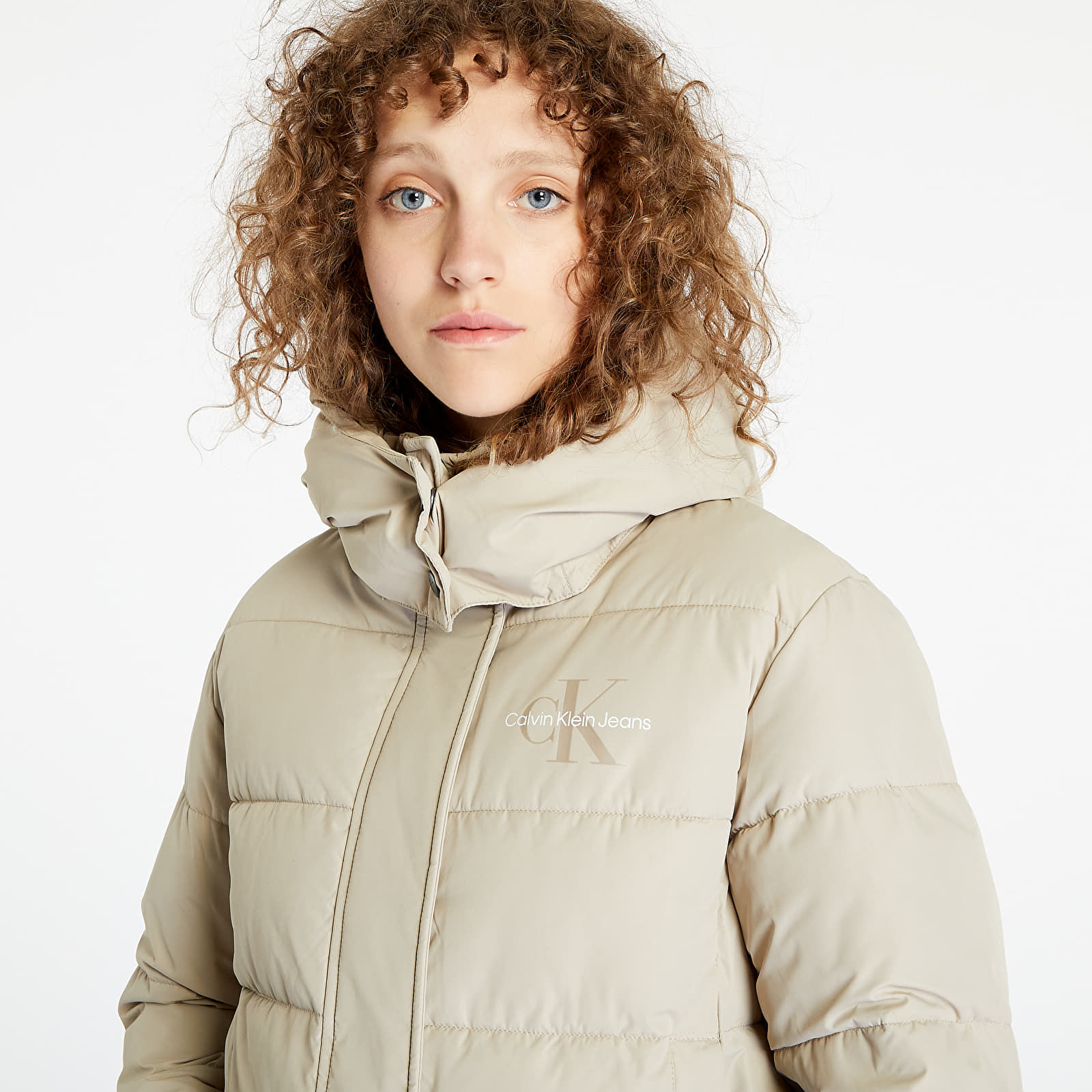 Bundy CALVIN KLEIN JEANS Monologo Non Down Sherpa Beige (J20J221377 PED ...