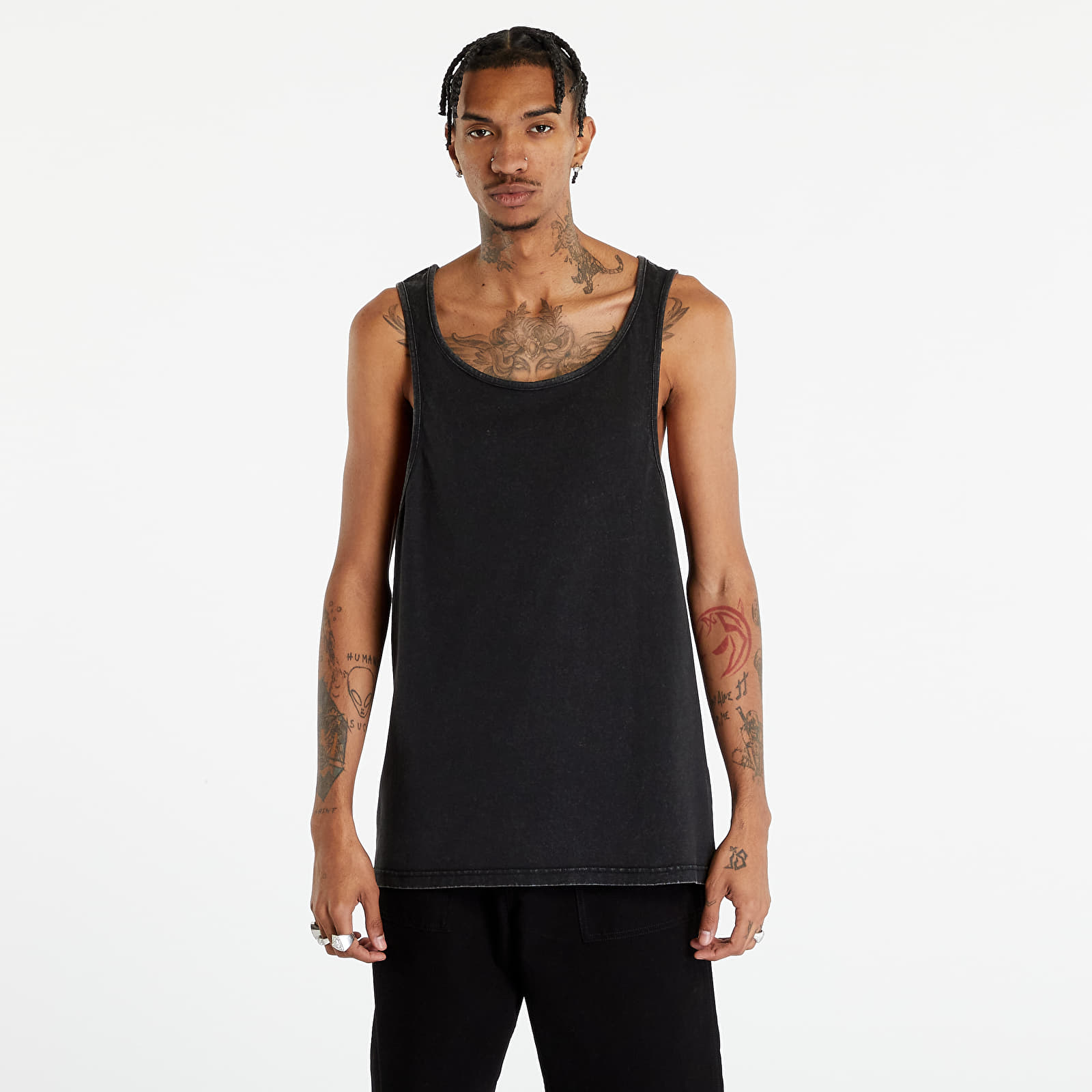 Tílka Urban Classics Heavy Oversized Acid Wash Tank Black (TB6222-00007 ...