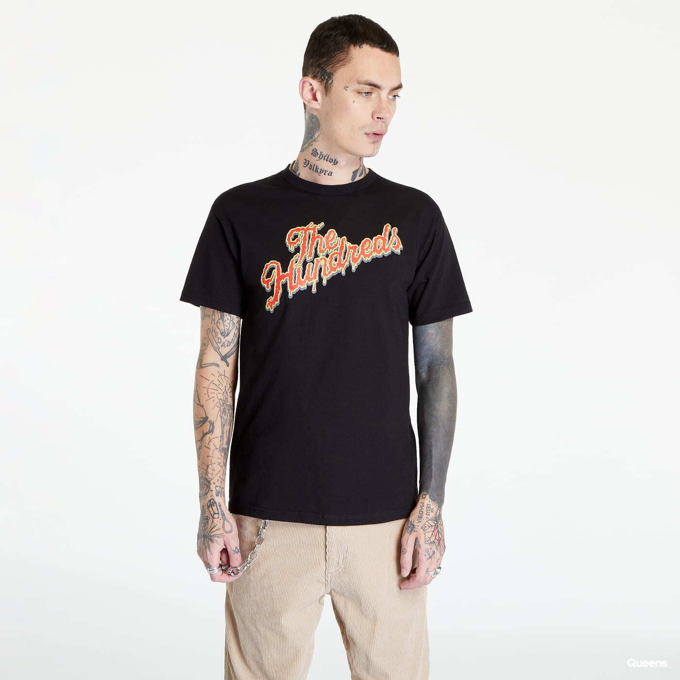 Trička The Hundreds Slime Slant T-Shirt Černé | Queens 💚