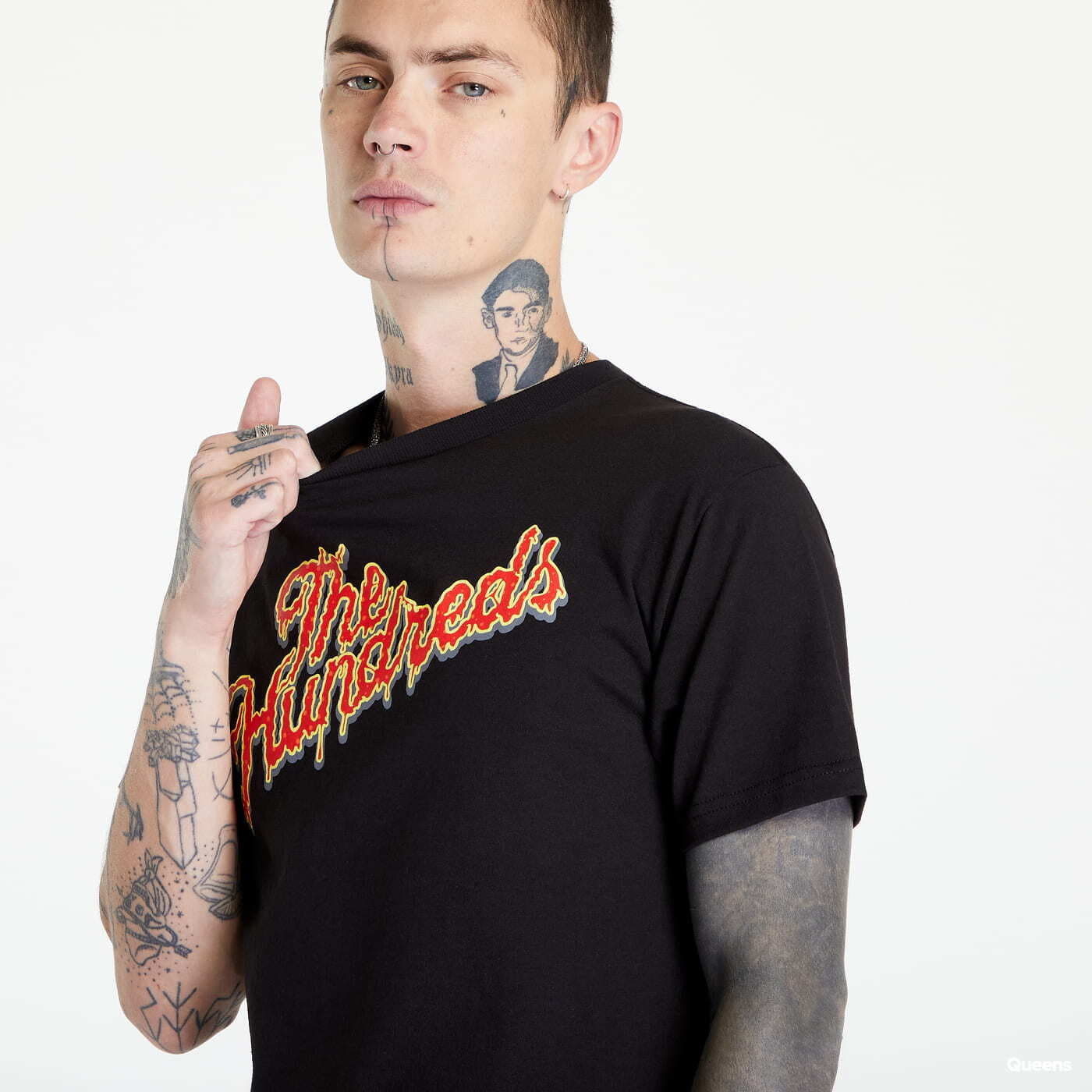 Trička The Hundreds Slime Slant T-Shirt Černé | Queens 💚