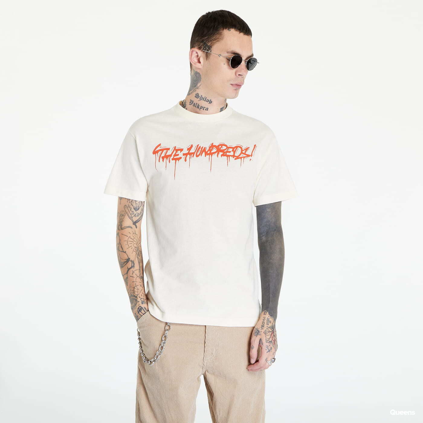 Trička The Hundreds Tag T-Shirt Cream | Queens 💚