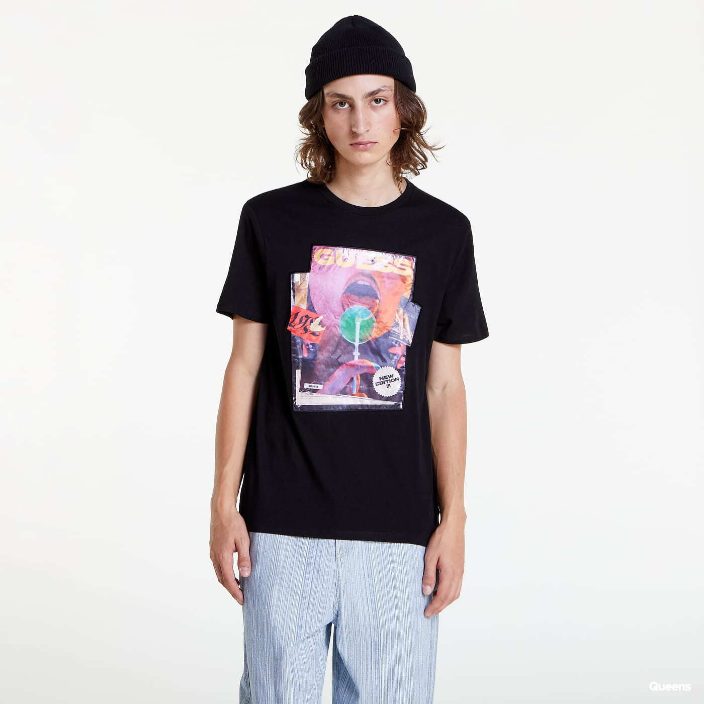 GUESS Magazine T-Shirt Black | Queens