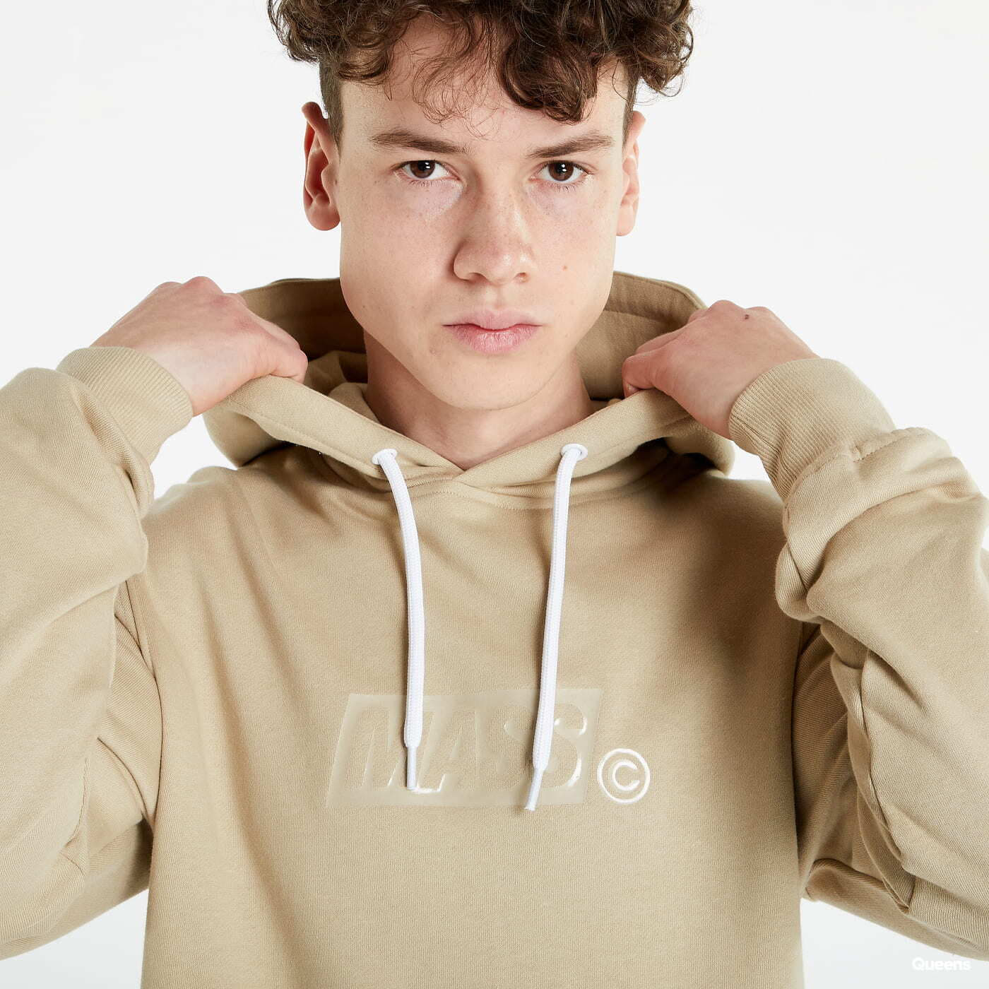 Mikiny Mass DNM Box Light Hoody Beige | Queens 💚