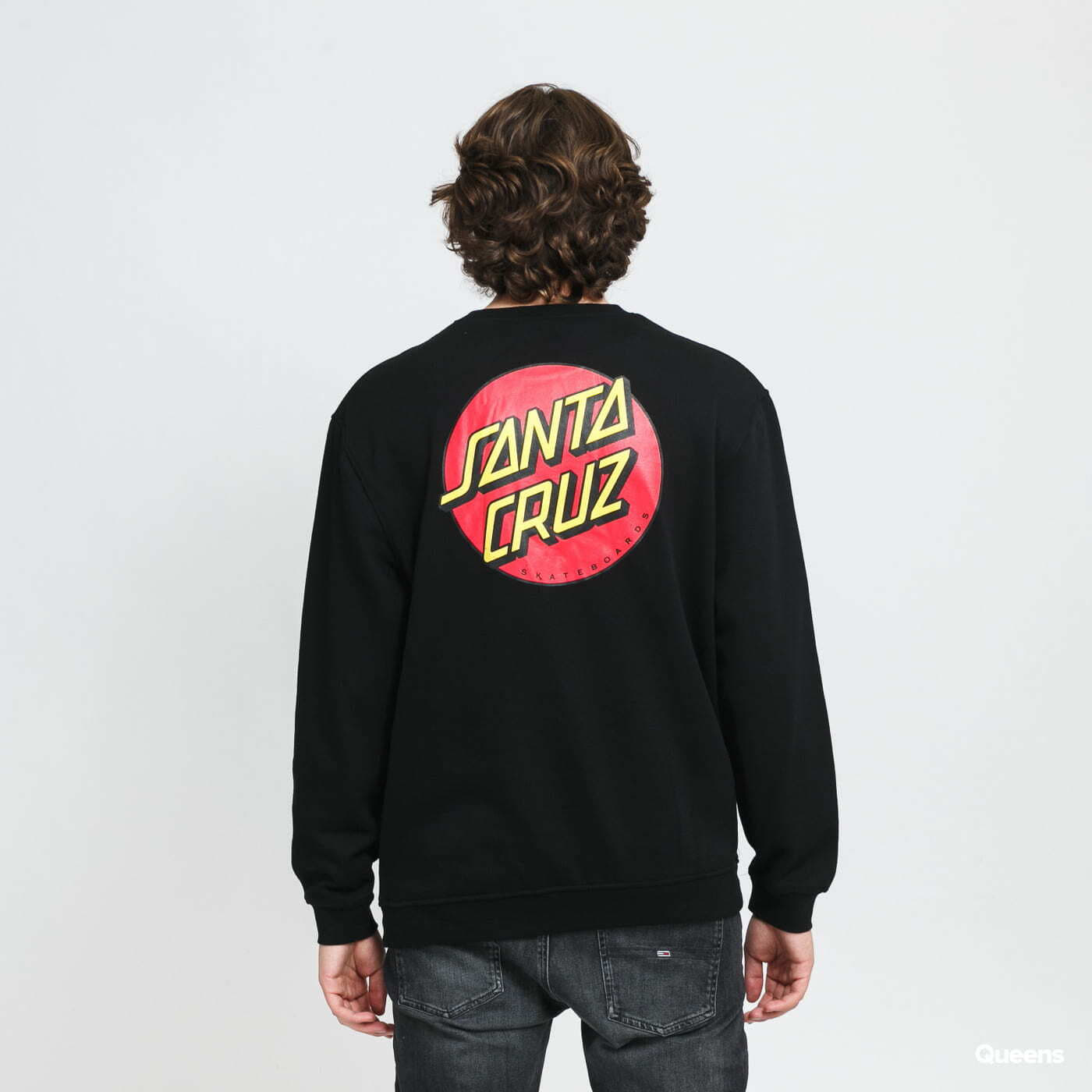 Dukserice Santa Cruz Classic Dot Chest Crew Black | Queens 💚