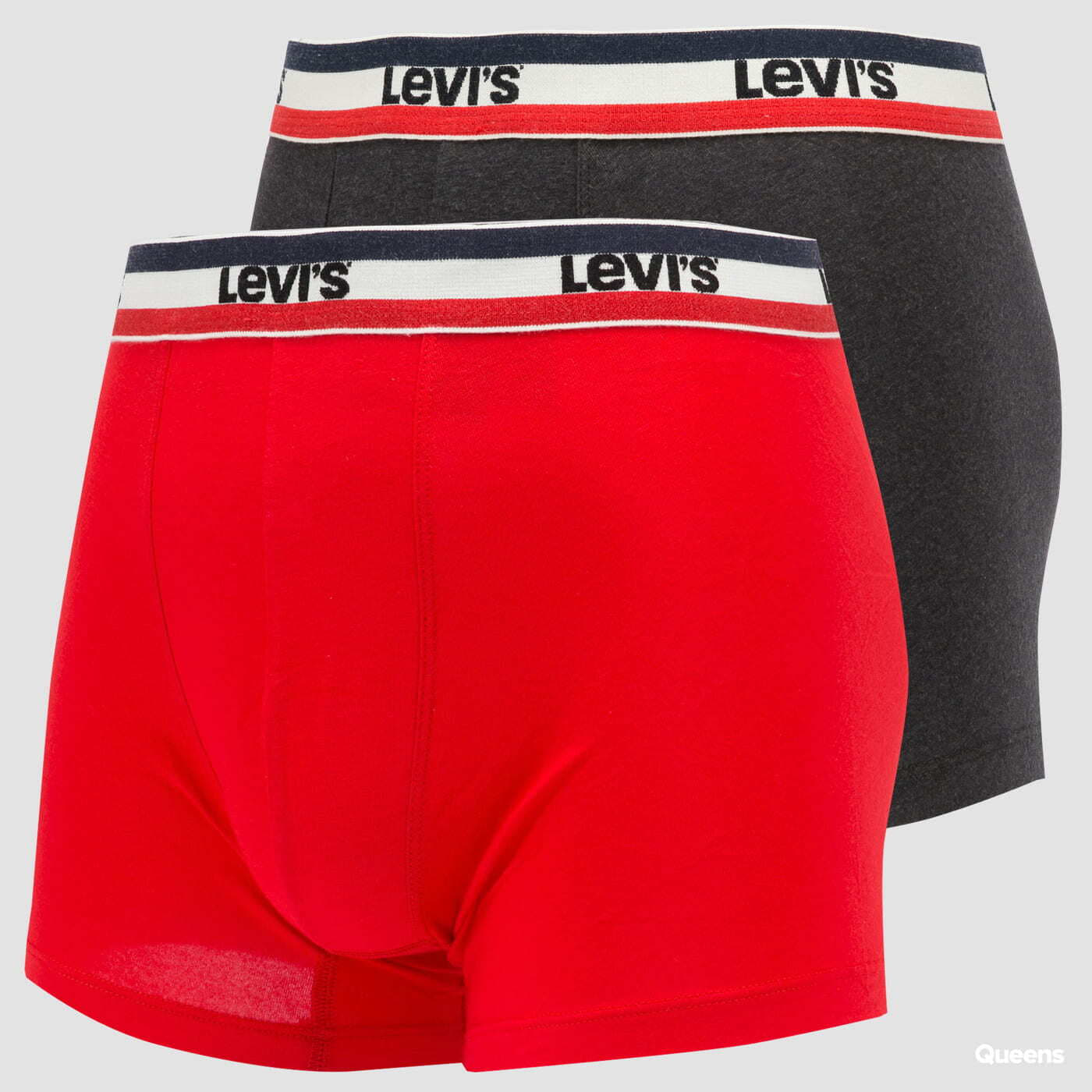 Boxerky Levi's ® 2Pack Boxer Brief Red/ Melange Dark Grey | Queens 💚