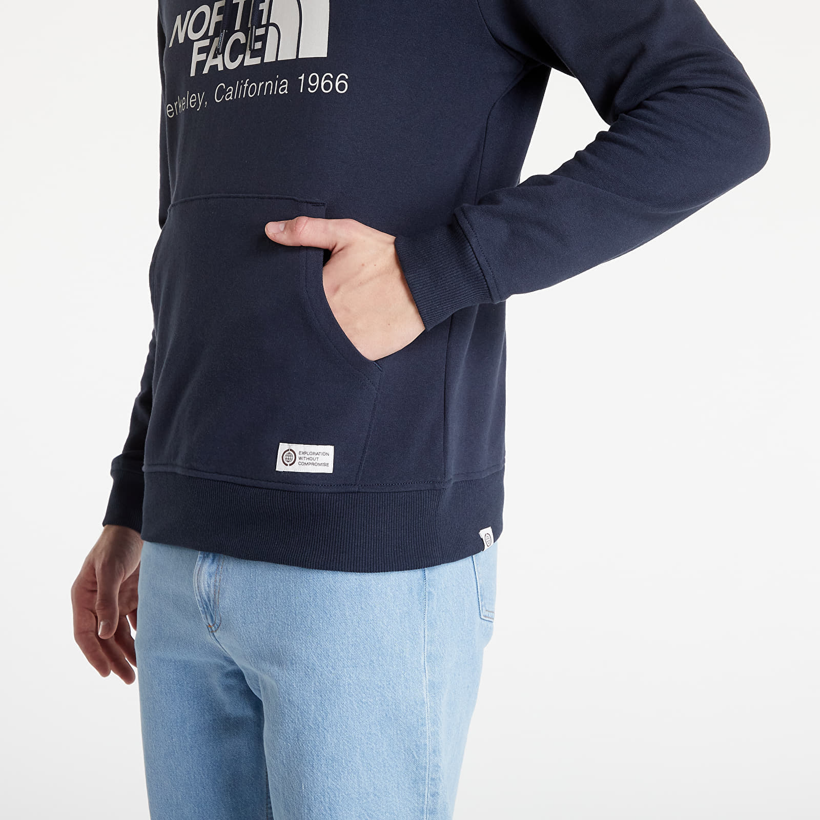 North face hoodie navy blue store
