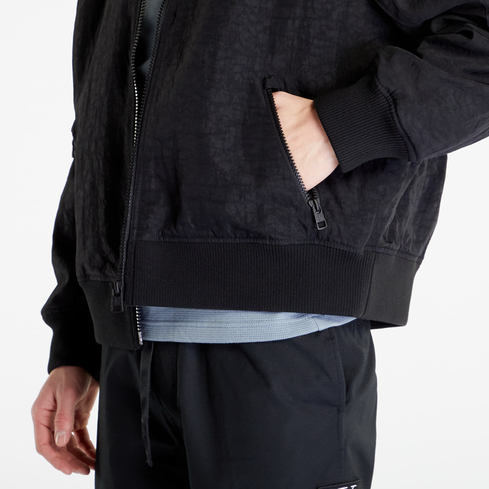 Bundy CALVIN KLEIN JEANS Exposed Zip Oversized Woven Jacket Black ...