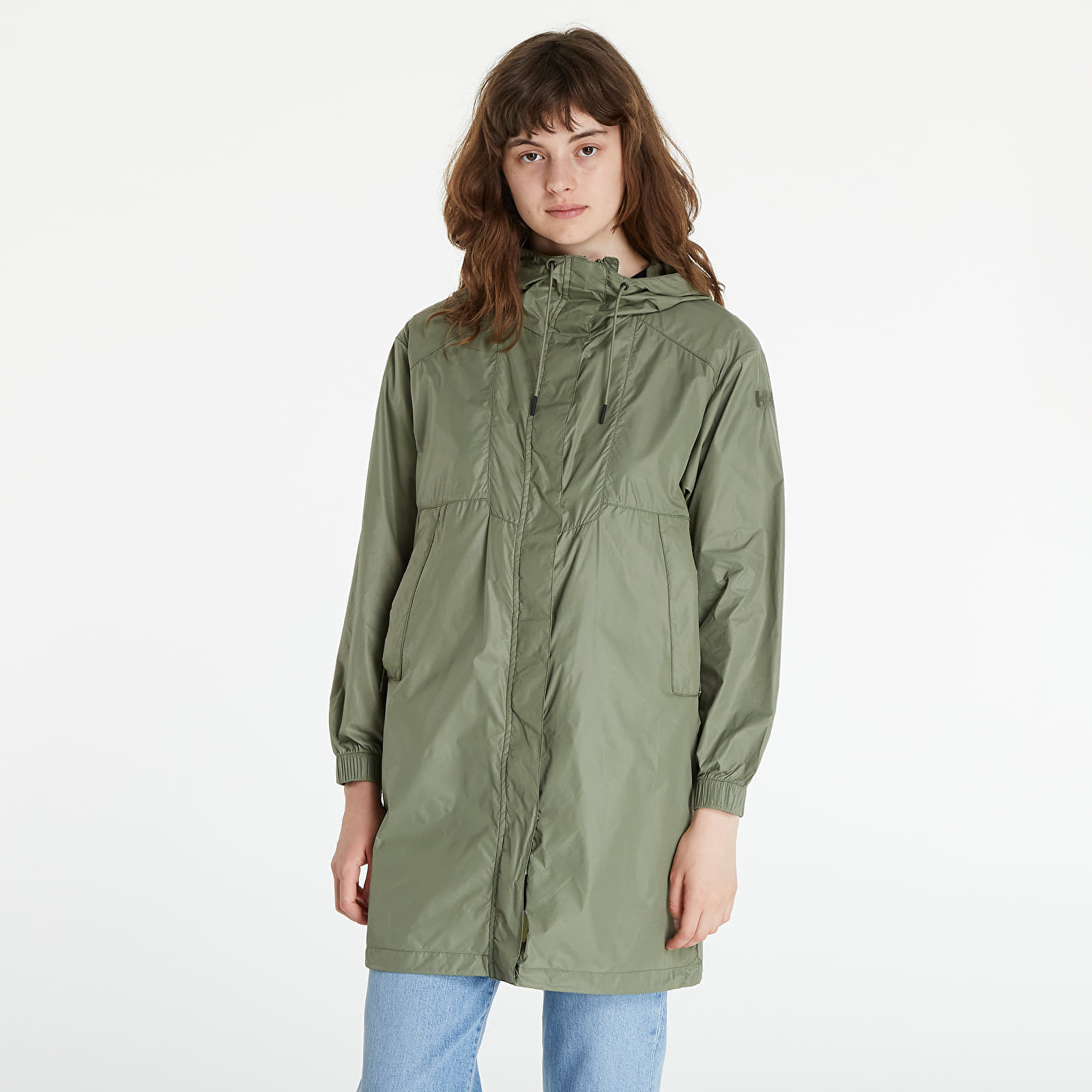 Helly Hansen W Desire Long Wind Jacket Lav Green | Queens
