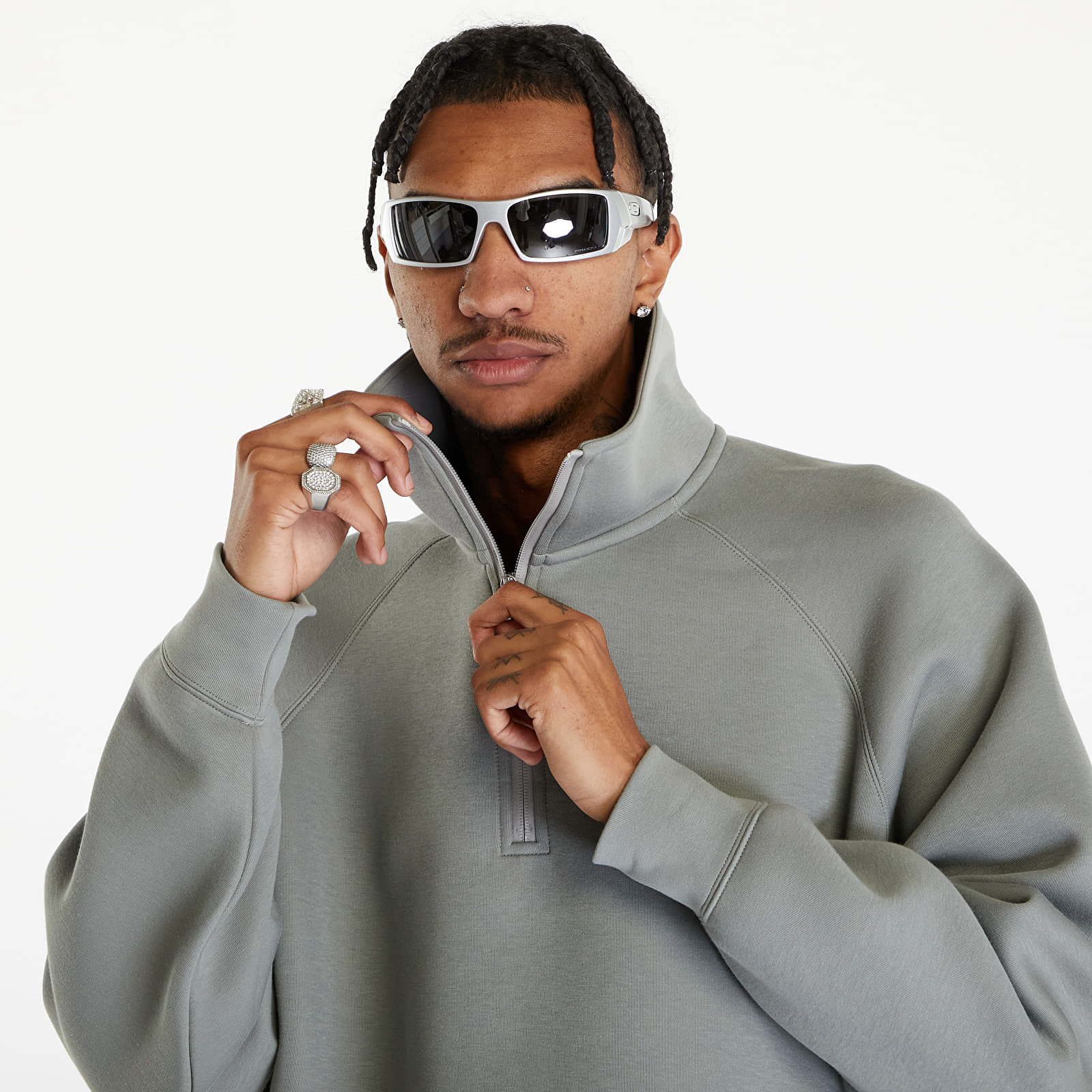 Bluzy Nike Tech Fleece Reimagined Men's 1/2-Zip Top Dark Stucco | Queens 💚