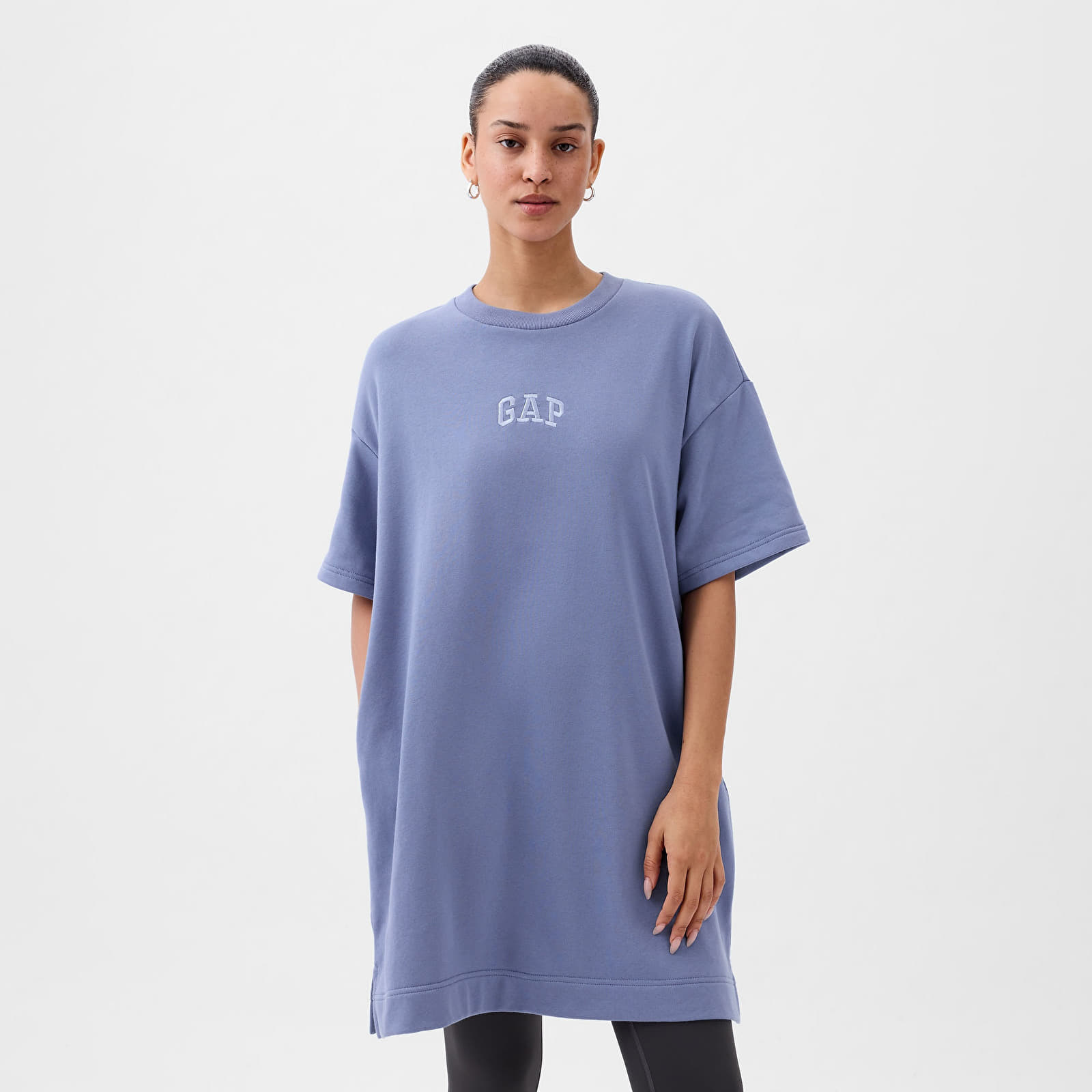 GAP French Terry Logo Dress Larkspur | Queens