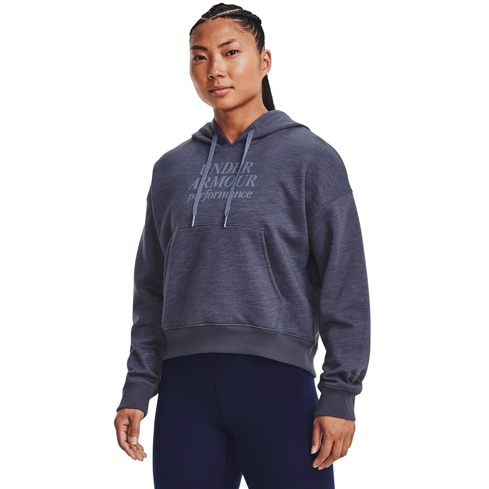 Under Armour Essential Script Hoodie Tempered Steel | Queens