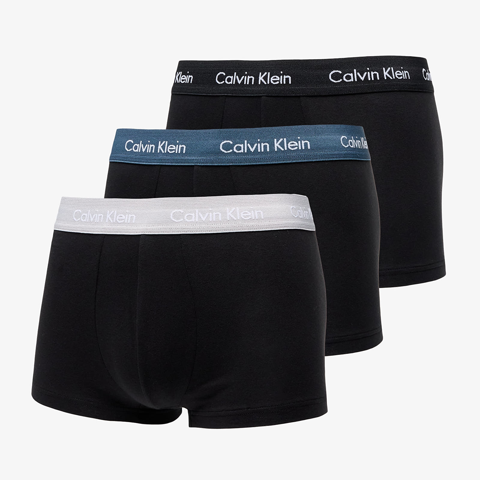 Bokserki Calvin Klein Cotton Stretch Low Rise Trunk 3-Pack Black | Queens 💚