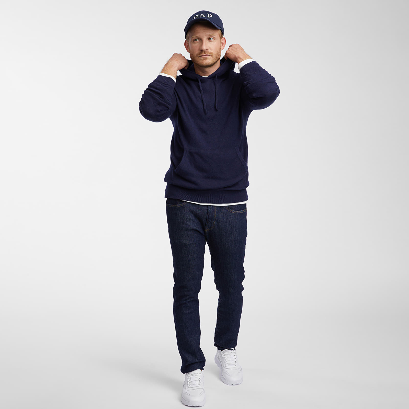 Muški džemperi GAP Cashsoft Hoodie Navy Uniform | Queens 💚