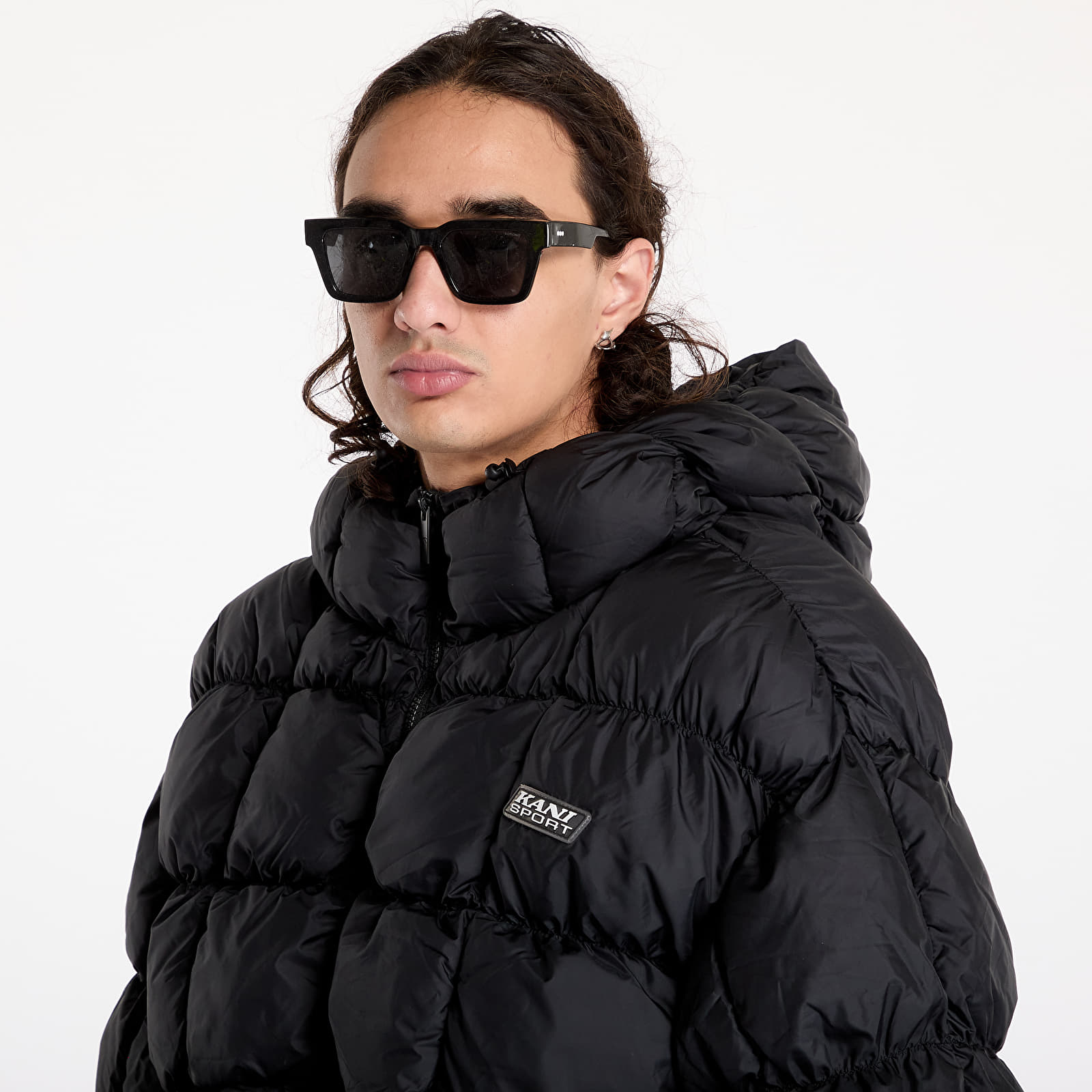 Bundy Karl Kani Sport Patch Square Quilted Puffer Jacket Black ...