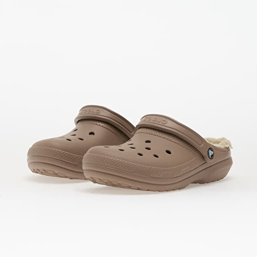 crocs brown lined